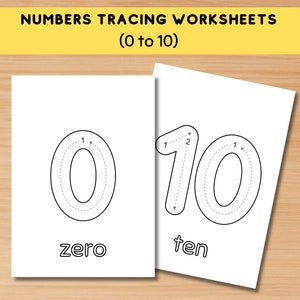 0 to 10 Numbers Tracing Worksheets, Number Tracing, Handwriting Letters ...