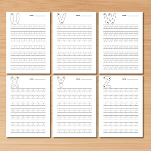 Alphabet Tracing Worksheets, Uppercase Letter Handwriting Practice, 26 ...