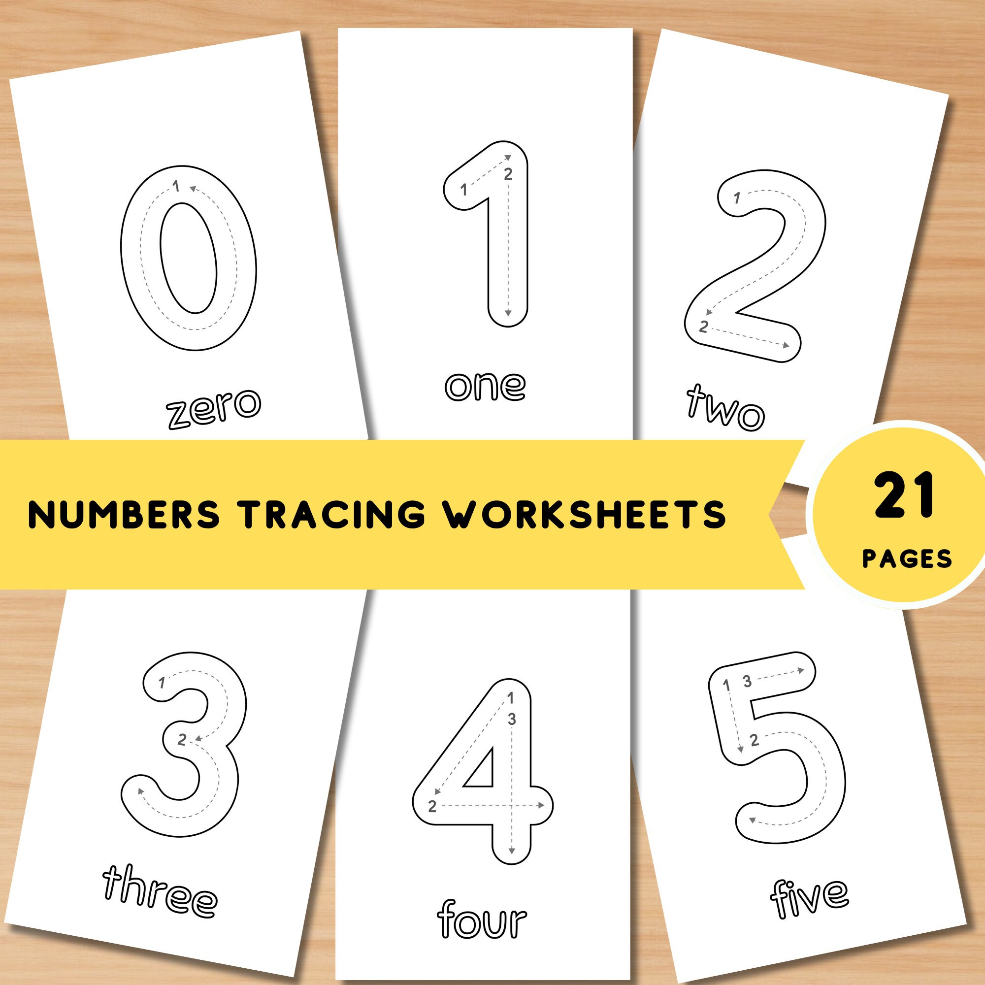 Numbers Tracing Worksheets, Math Worksheets, 0 to 20 Number Tracing ...