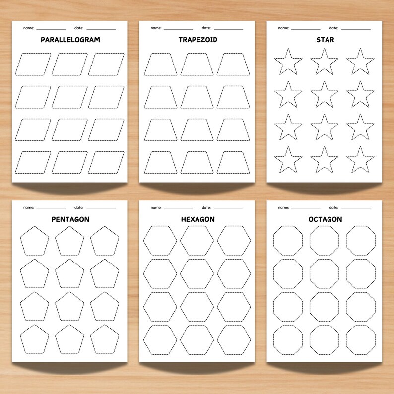 Preschool Shape Tracing Worksheets, Basic Shape Tracing Pages ...