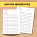 Alphabet Tracing Worksheets, Uppercase Letter Handwriting Practice, 26 ...