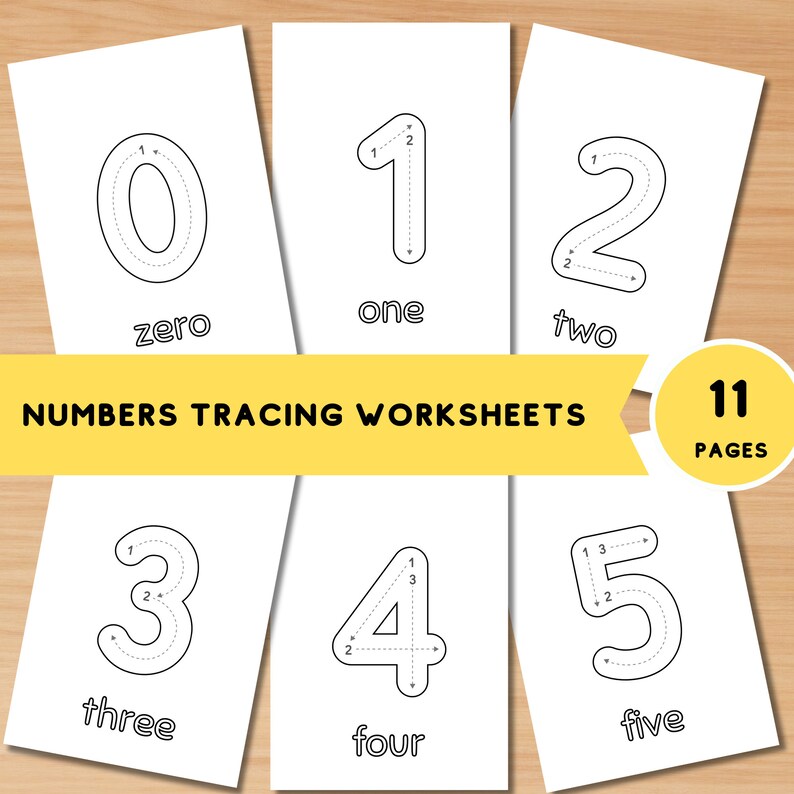 0 to 10 Numbers Tracing Worksheets, Number Tracing, Handwriting Letters ...