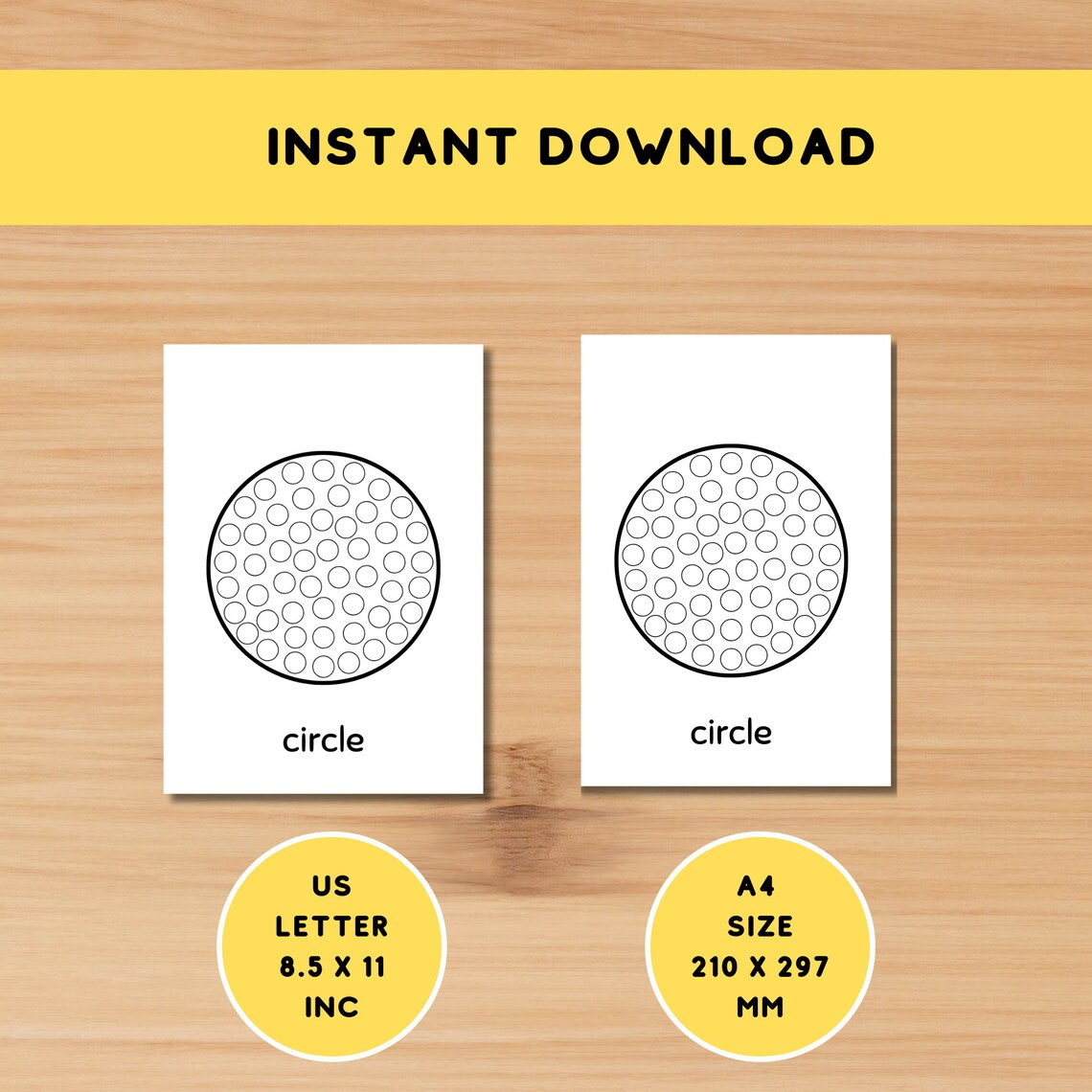 Shapes Dot Marker Coloring Pages for Kids, Prek Do a Dot Activity, Dot ...