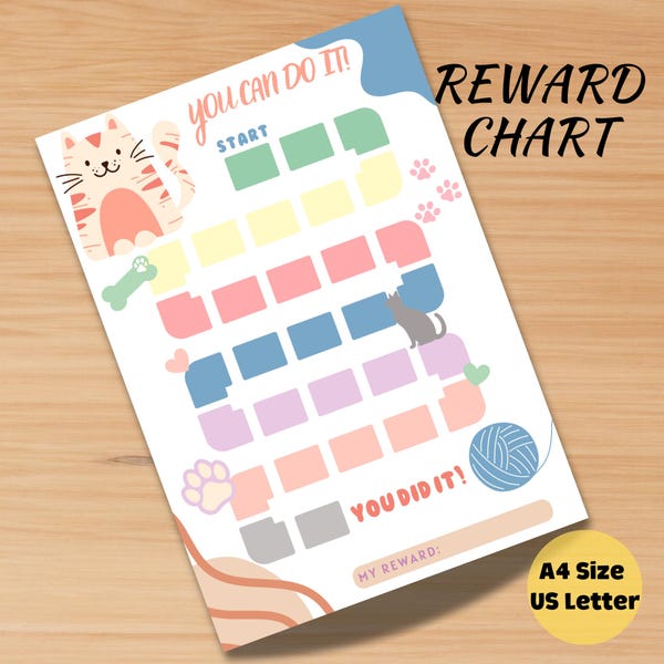 Construction Reward Chart, Potty Chart for Kids, Printable ...
