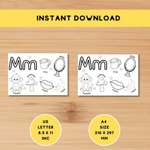 26 Printable Alphabet Coloring Pages, Toddler Activity, ABC Coloring ...
