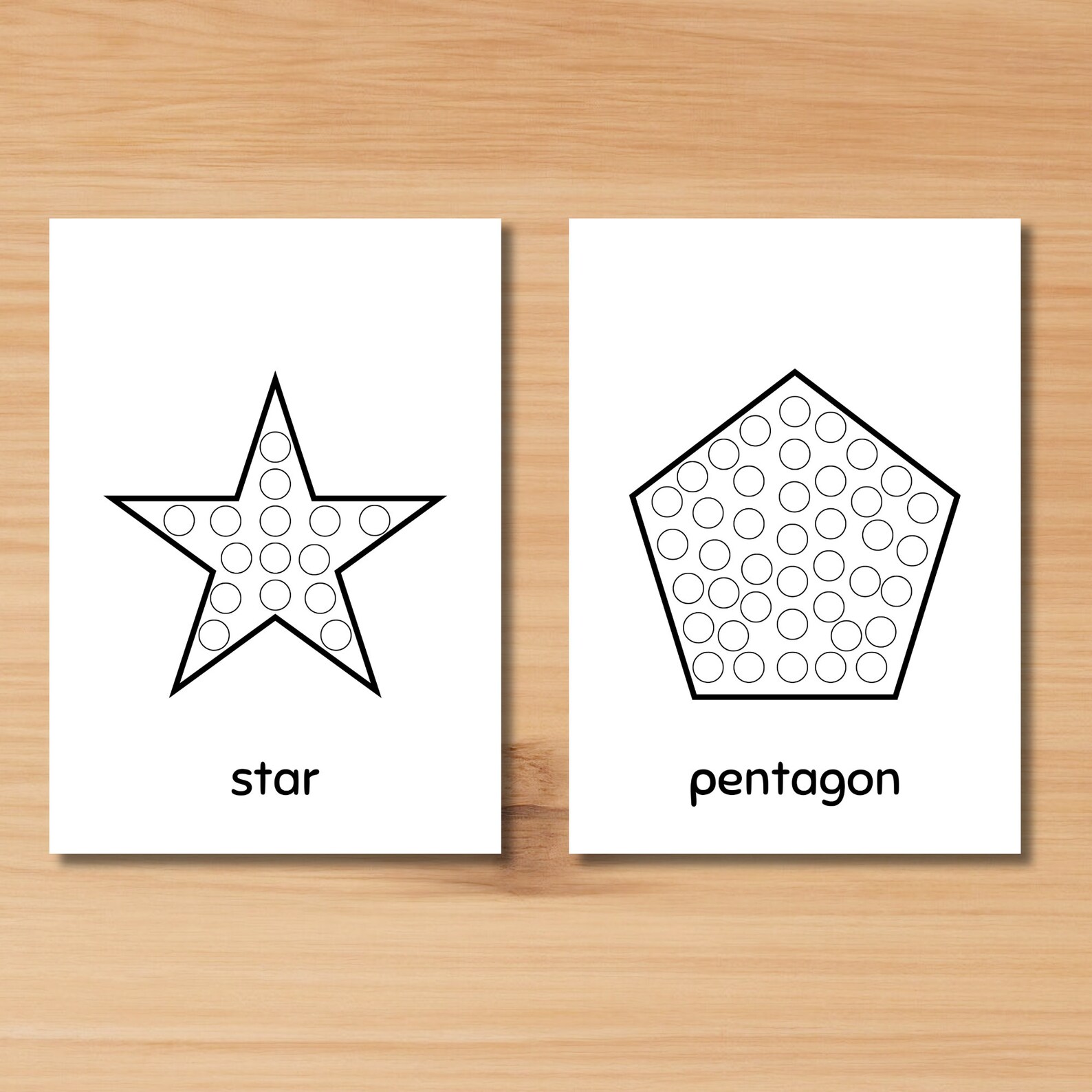 Shapes Dot Marker Coloring Pages for Kids, Prek Do a Dot Activity, Dot ...