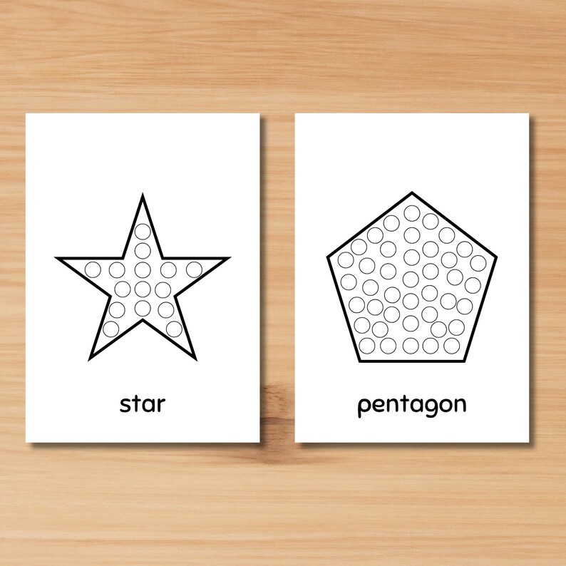 Shapes Dot Marker Coloring Pages for Kids, Prek Do a Dot Activity, Dot ...