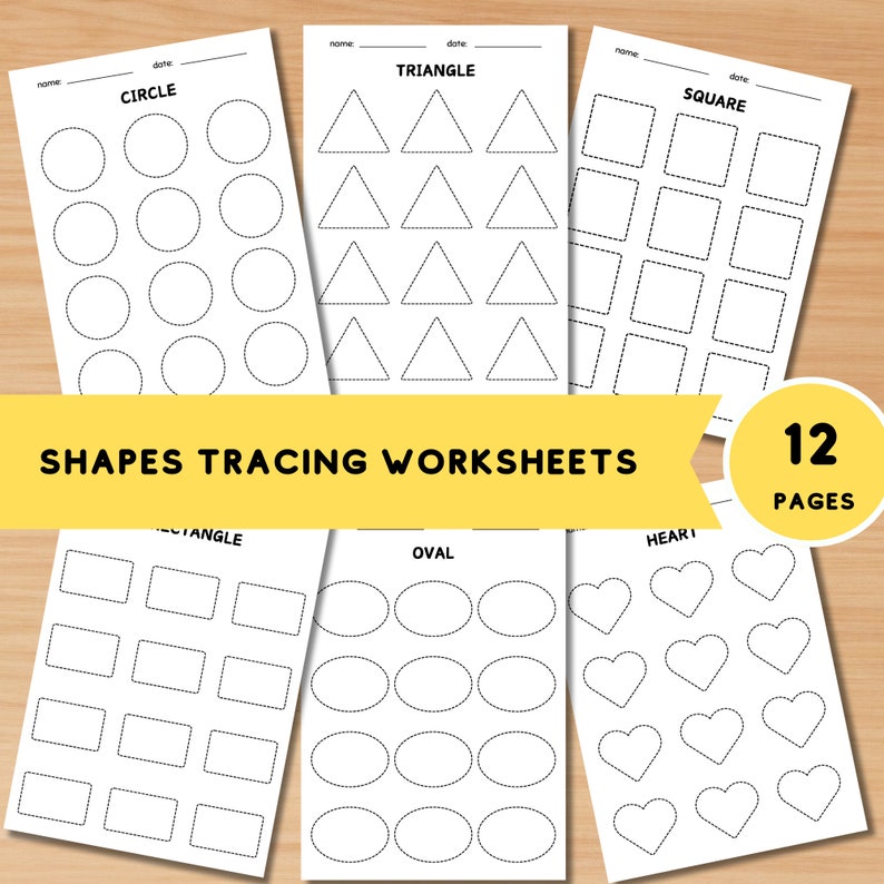Preschool Shape Tracing Worksheets, Basic Shape Tracing Pages ...
