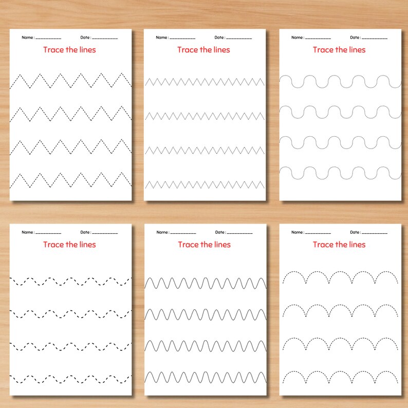 Preschool Tracing Lines, Number Tracing Activities , 1-10 Number ...