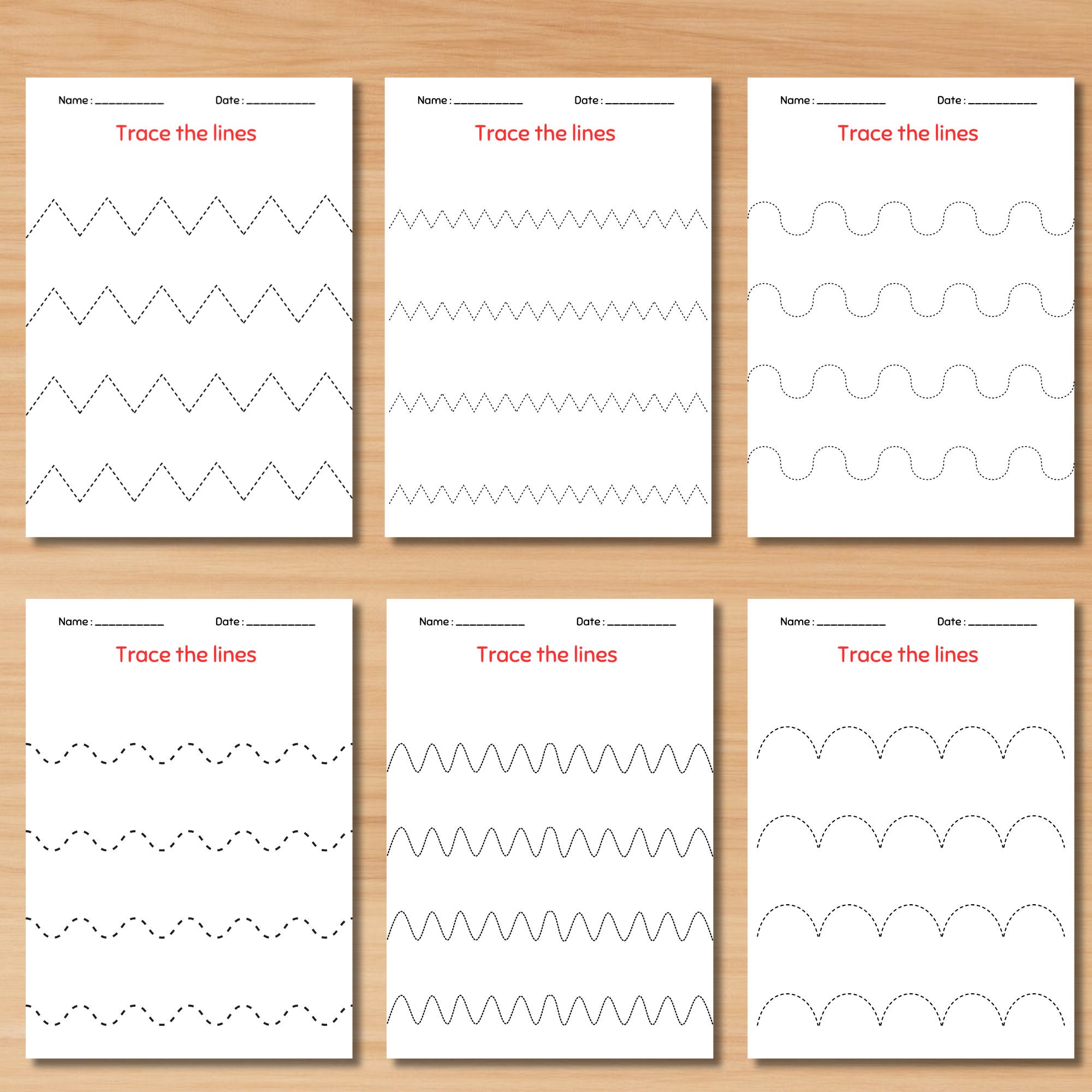 Preschool Tracing Lines, Number Tracing Activities , 1-10 Number ...
