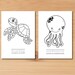 Preschool Sea Animals Coloring Book for Kids, Printable Ocean Creatures ...