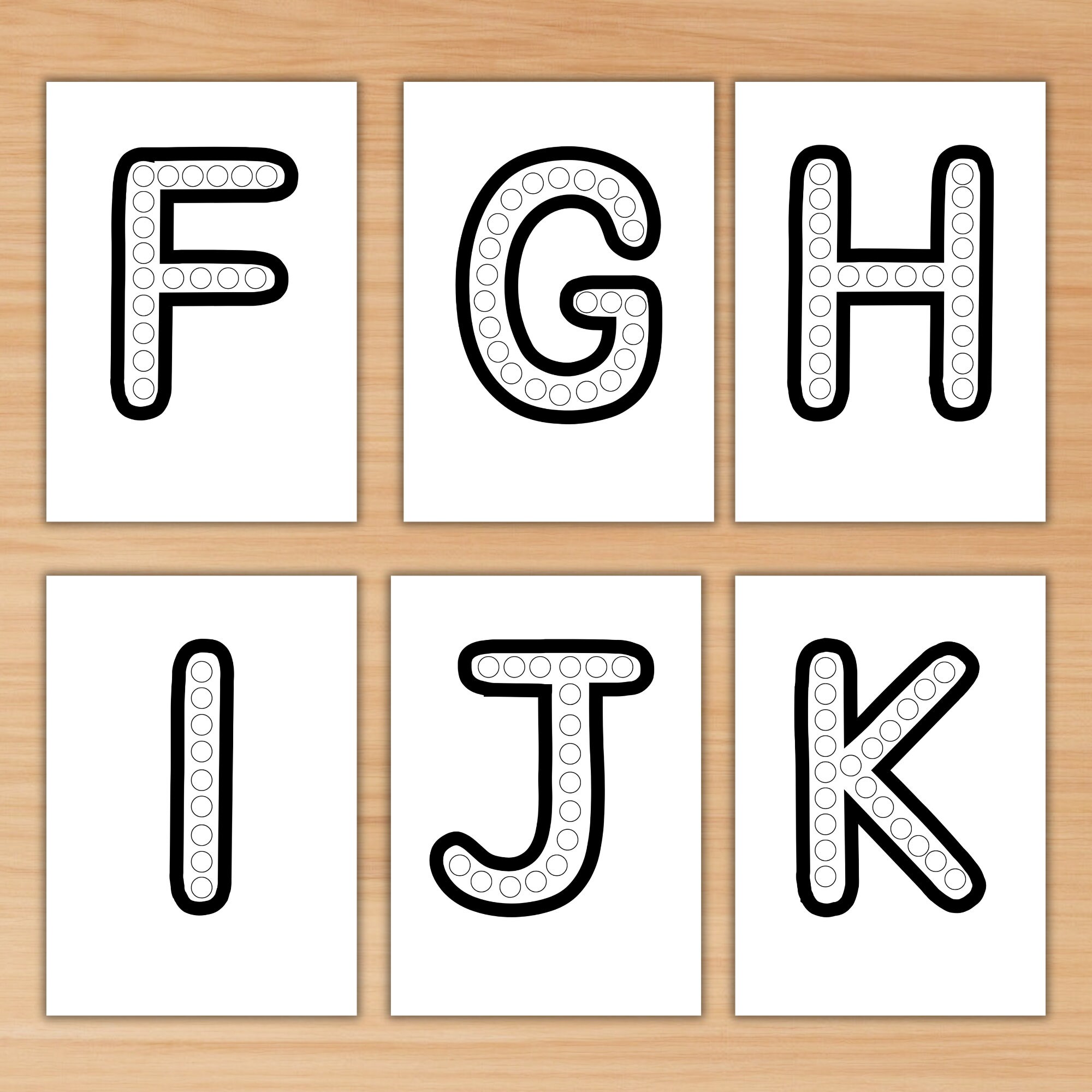 25 Alphabet Dot Marker Coloring Pages for Kids, Uppercase Lowercase ...