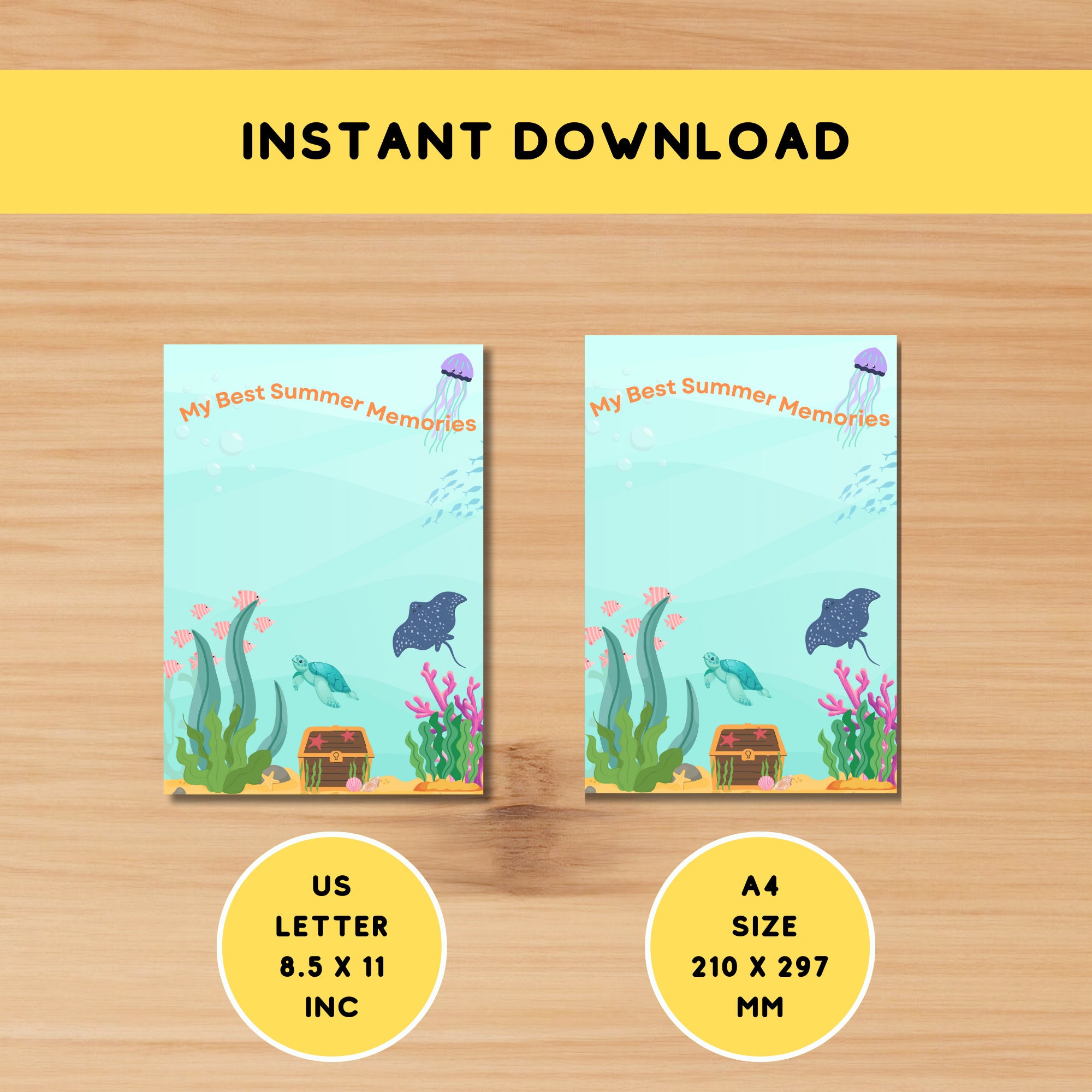 DIY Summer Handprint Craft for Kids, My Best Summer Memories, Ocean ...