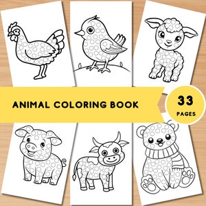 Animal Dot Marker Coloring Book, Dot Marker Animal Coloring Pages, Do a ...