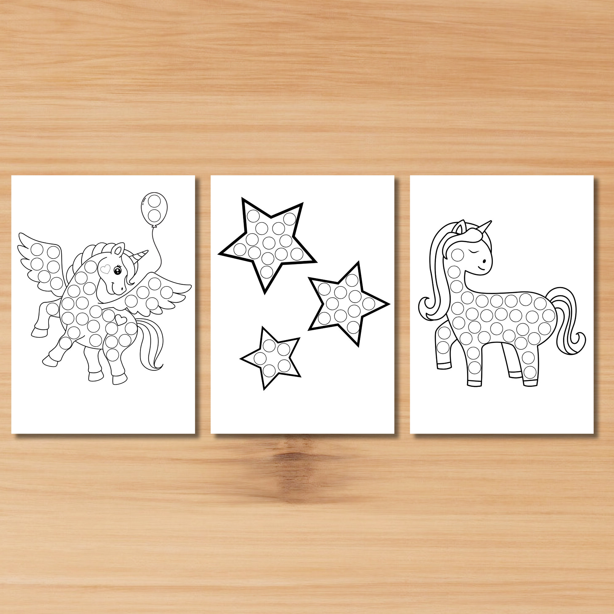Unicorn Dot Marker Coloring Book, Printable Dot Marker Unicorn Cute ...