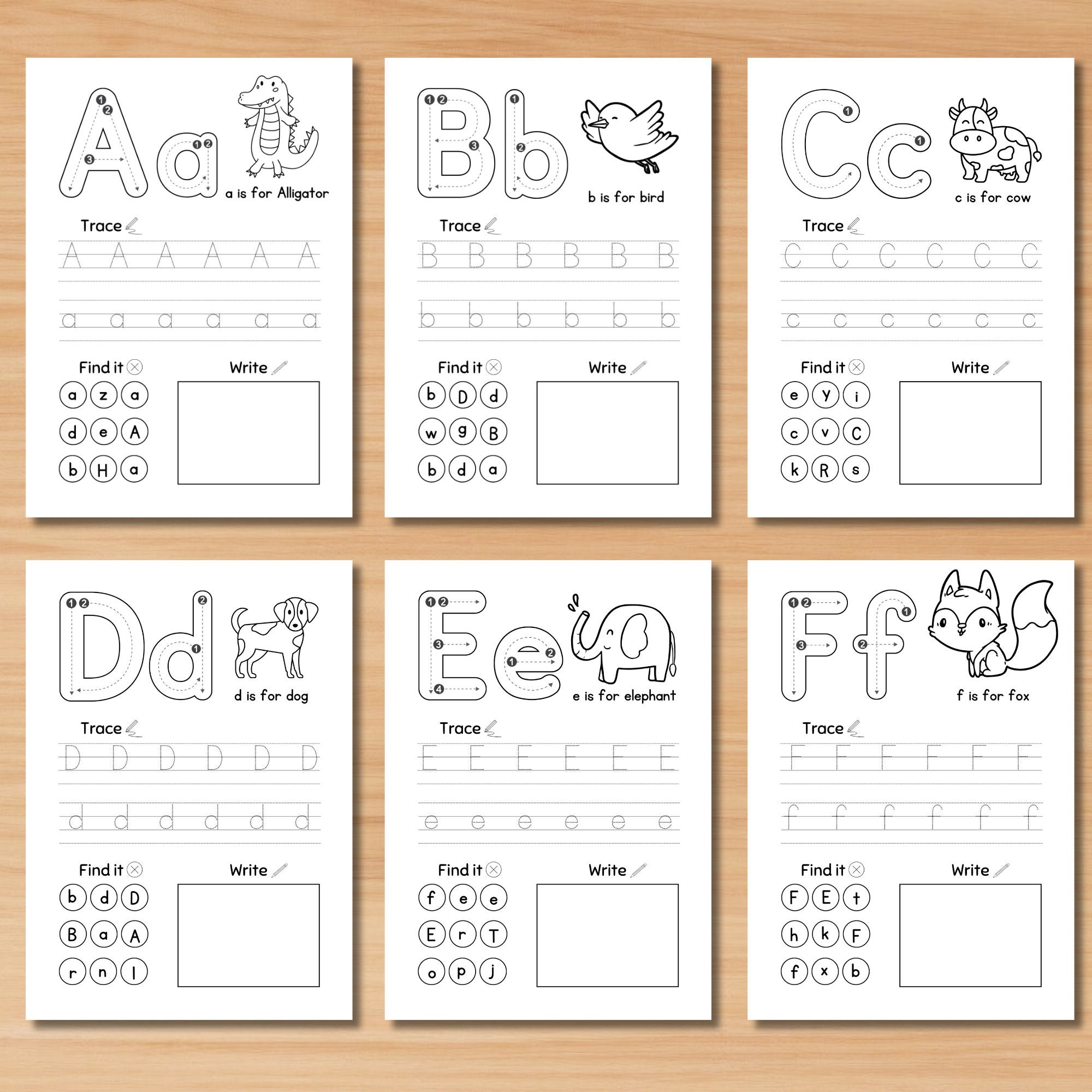 Alphabet Tracing Worksheets, Preschool ABC Letter Handwriting ...