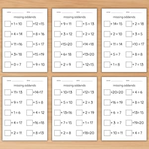 62 Addition and Subtraction Worksheets, Math Worksheets, 1st 2nd Grade ...