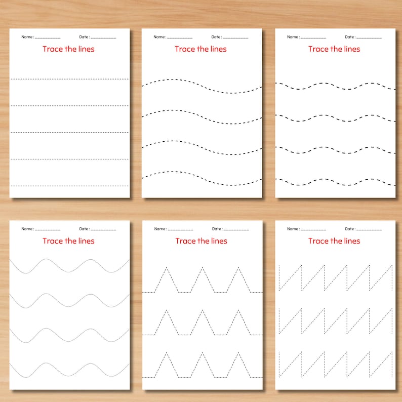 Preschool Tracing Lines, Number Tracing Activities , 1-10 Number ...
