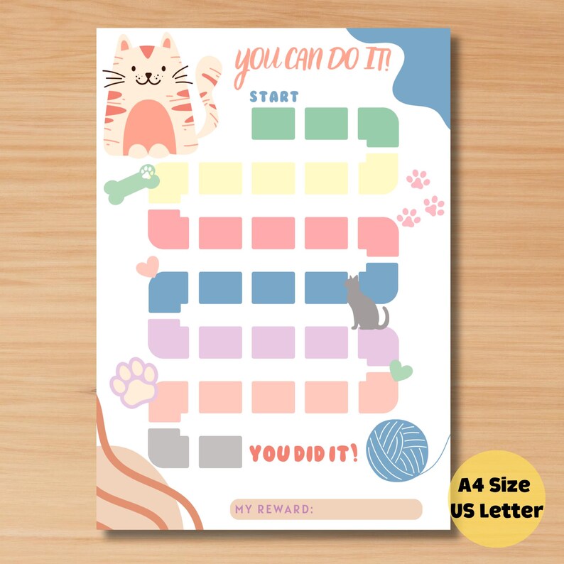 Printable Toddler Reward Chart, Reading Chart, Bedtime Routine Chart ...