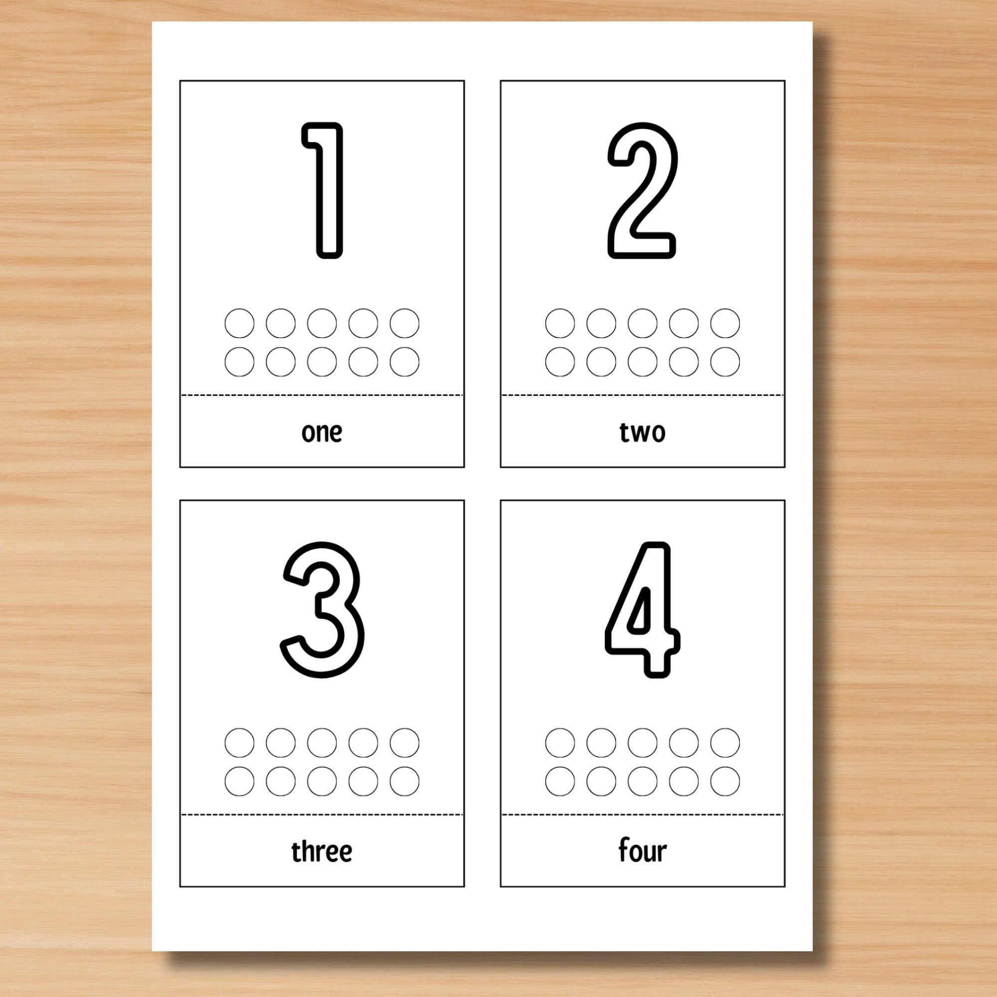 Numbers Coloring Flashcards, Preschool Math Worksheets, Number Trace ...