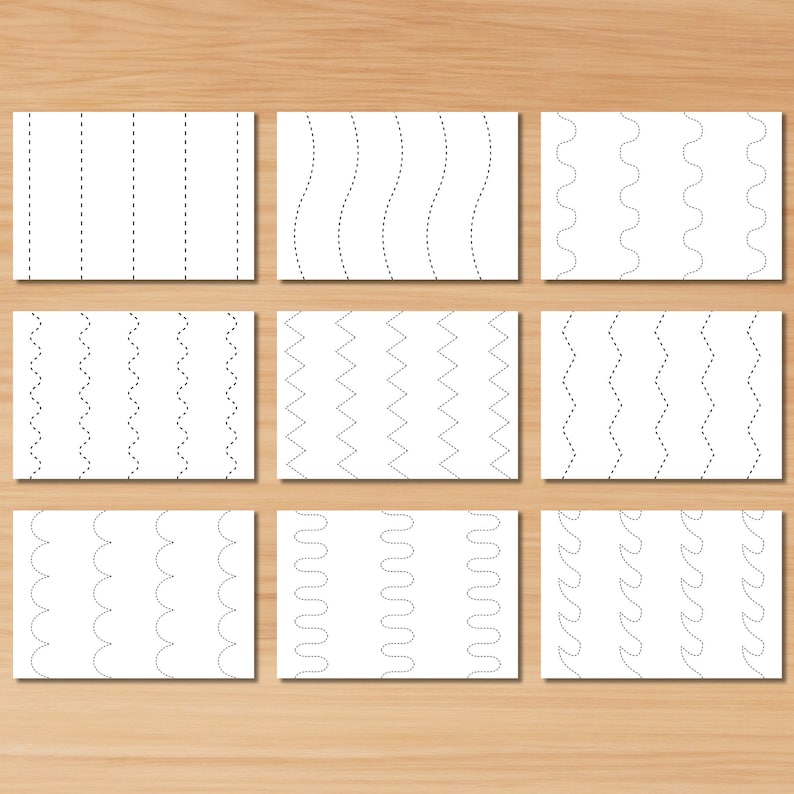 Preschool Cutting Practice Worksheets, Montessori Scissor Practice ...