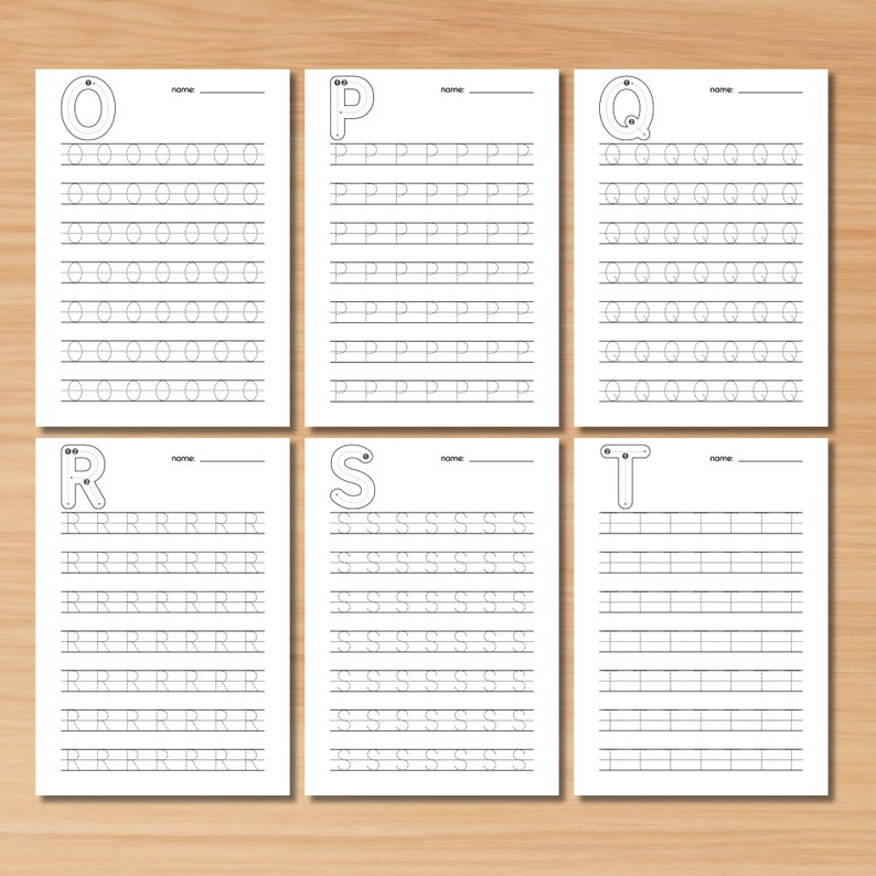 Alphabet Tracing Worksheets, Uppercase Letter Handwriting Practice, 26 ...