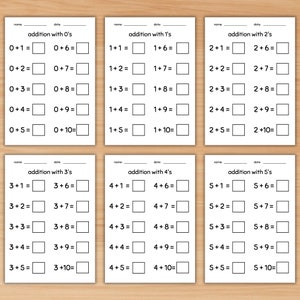 62 Addition and Subtraction Worksheets, Math Worksheets, 1st 2nd Grade ...