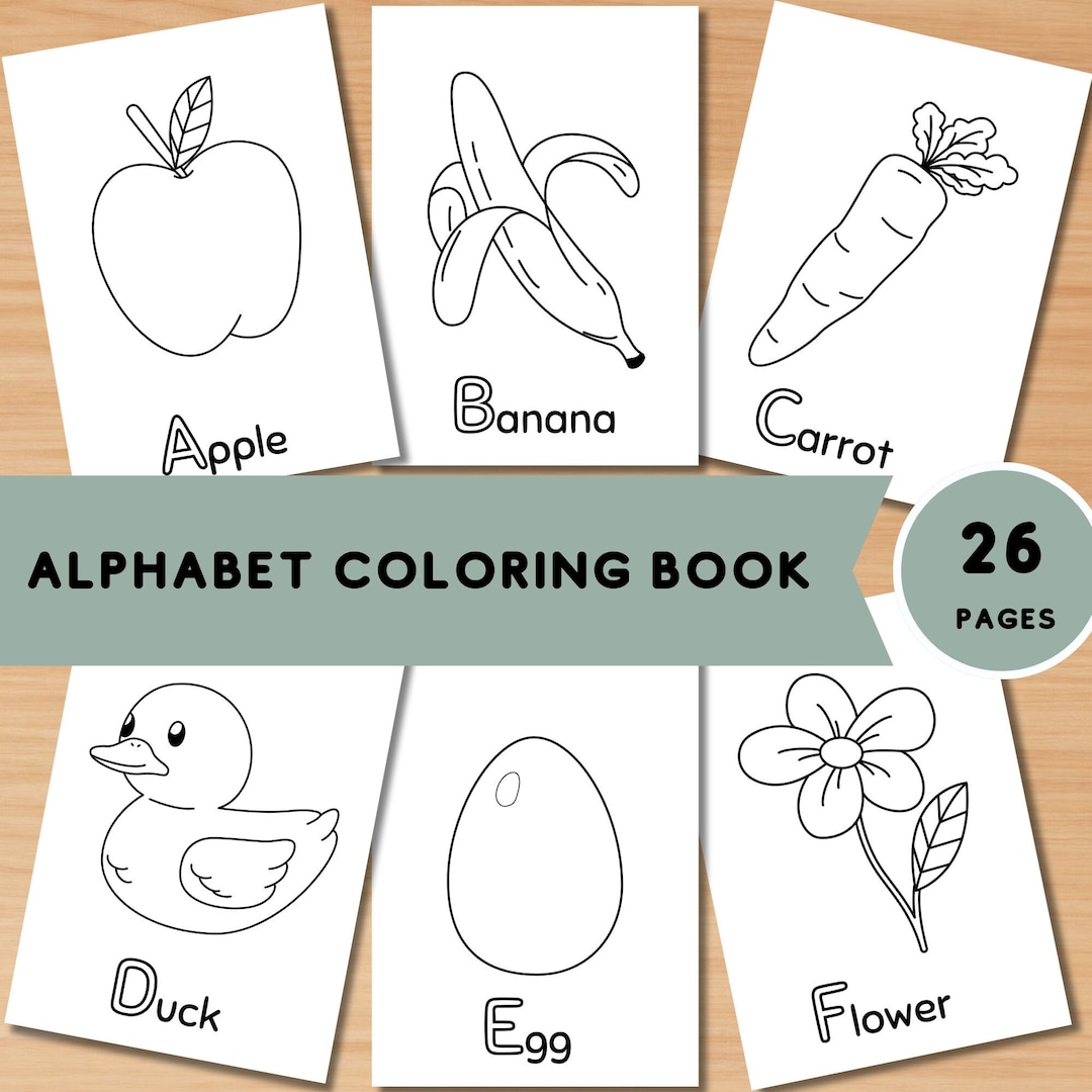 Baby's First ABC Book Alphabet Coloring Book for Kids Toddler Alphabet ...