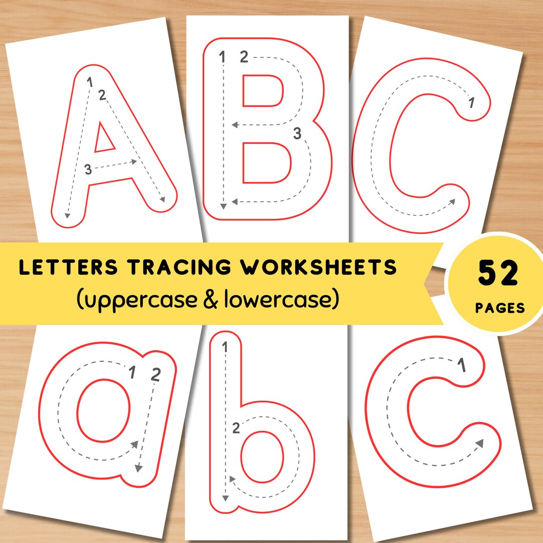 Letters Tracing Worksheets, Alphabet Tracing, Handwriting Letters ...