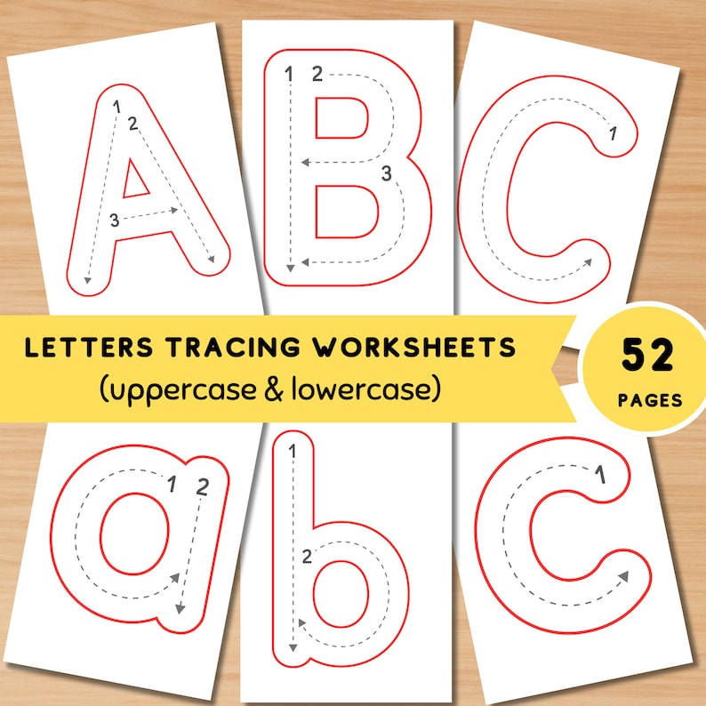 Letters Tracing Worksheets, Alphabet Tracing, Handwriting Letters ...