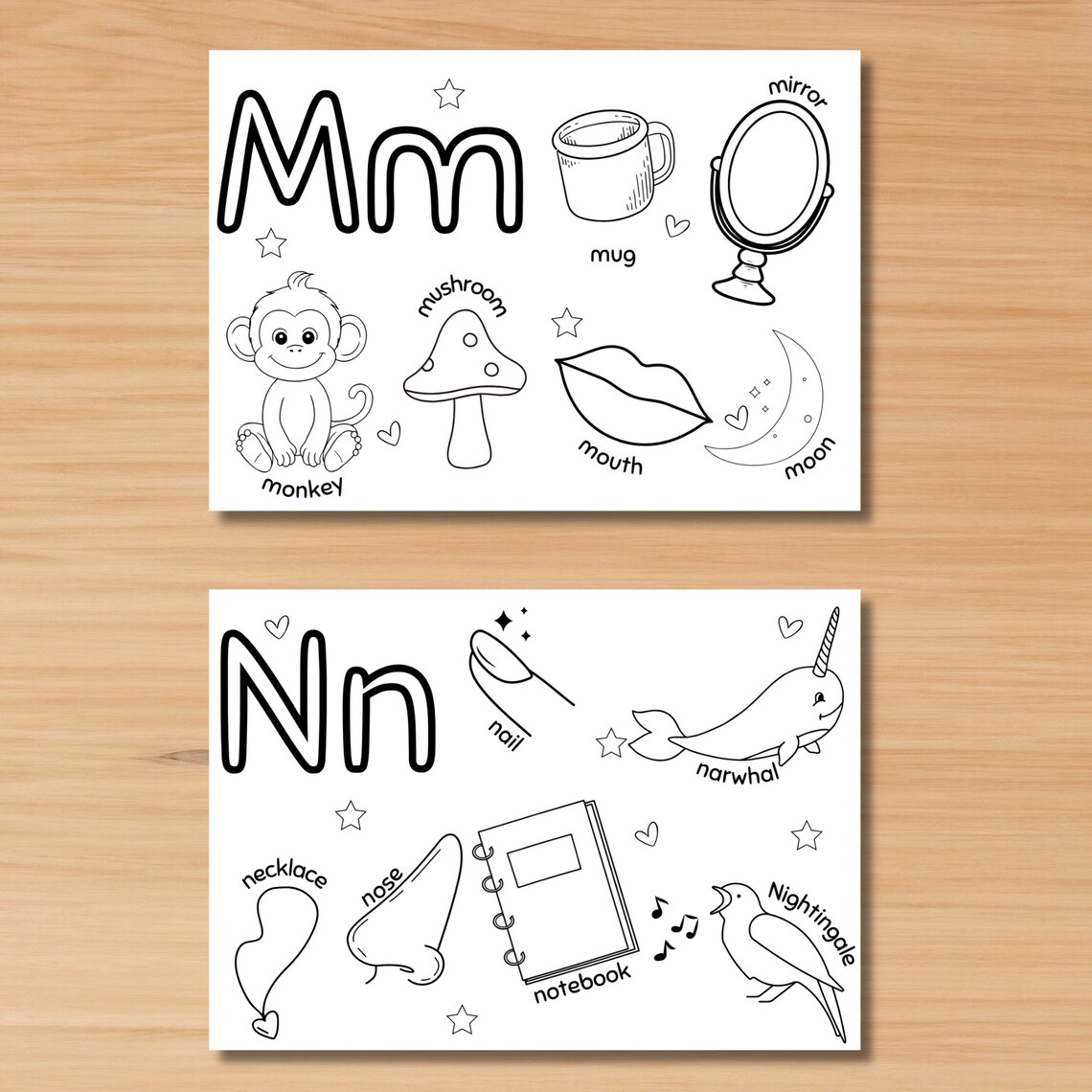 26 Printable Alphabet Coloring Pages, Toddler Activity, ABC Coloring ...