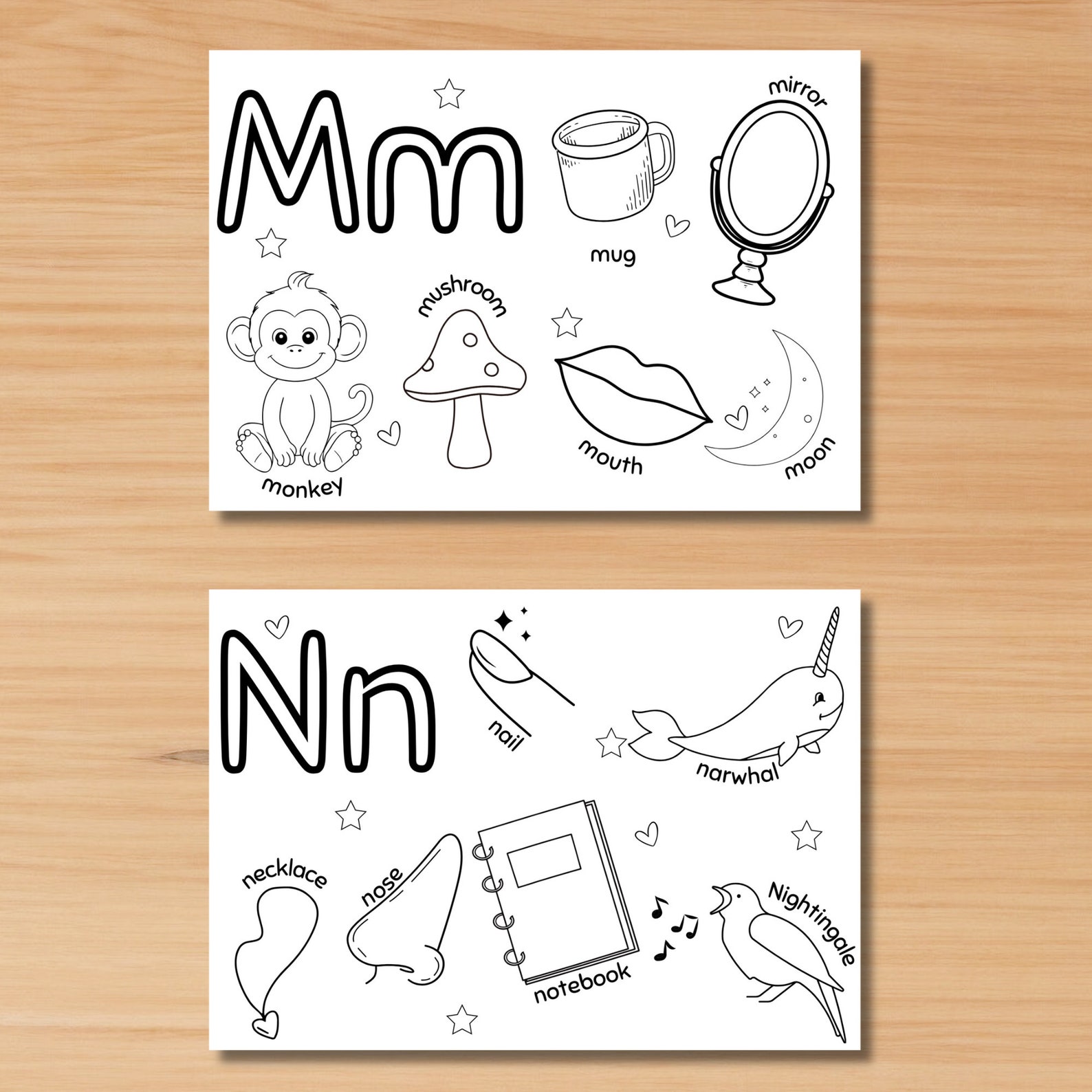 26 Printable Alphabet Coloring Pages, Toddler Activity, ABC Coloring ...