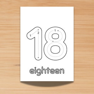 Numbers Tracing Worksheets, Math Worksheets, 0 to 20 Number Tracing ...