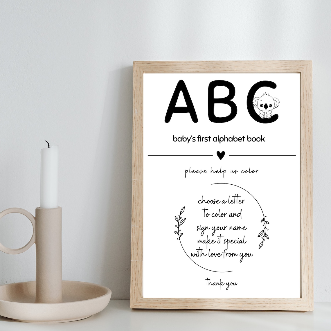 ABC Book Baby Shower, Baby First ABC Book, Printable Coloring Abc Book ...