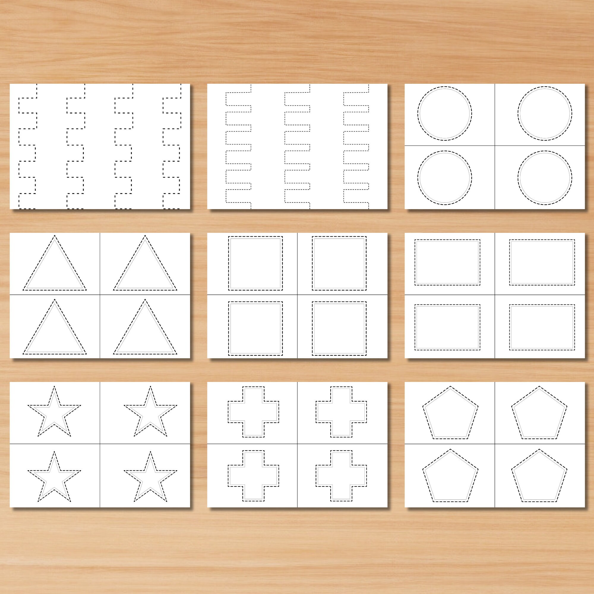 Preschool Cutting Practice Worksheets, Montessori Scissor Practice ...