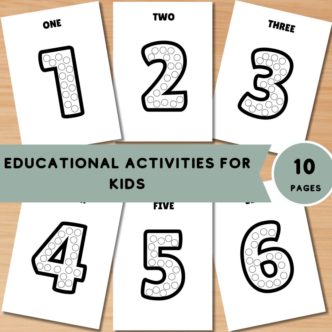 1 to 10 Number Dot Marker Coloring Pages Dot Marker Activities Pages ...