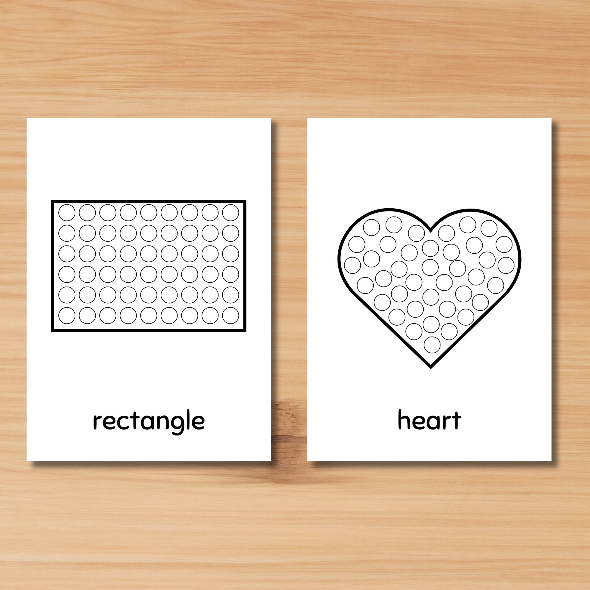 Shapes Dot Marker Coloring Pages for Kids, Prek Do a Dot Activity, Dot ...