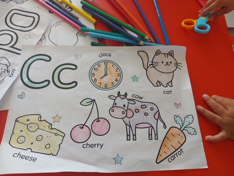 26 Printable Alphabet Coloring Pages, Toddler Activity, ABC Coloring ...