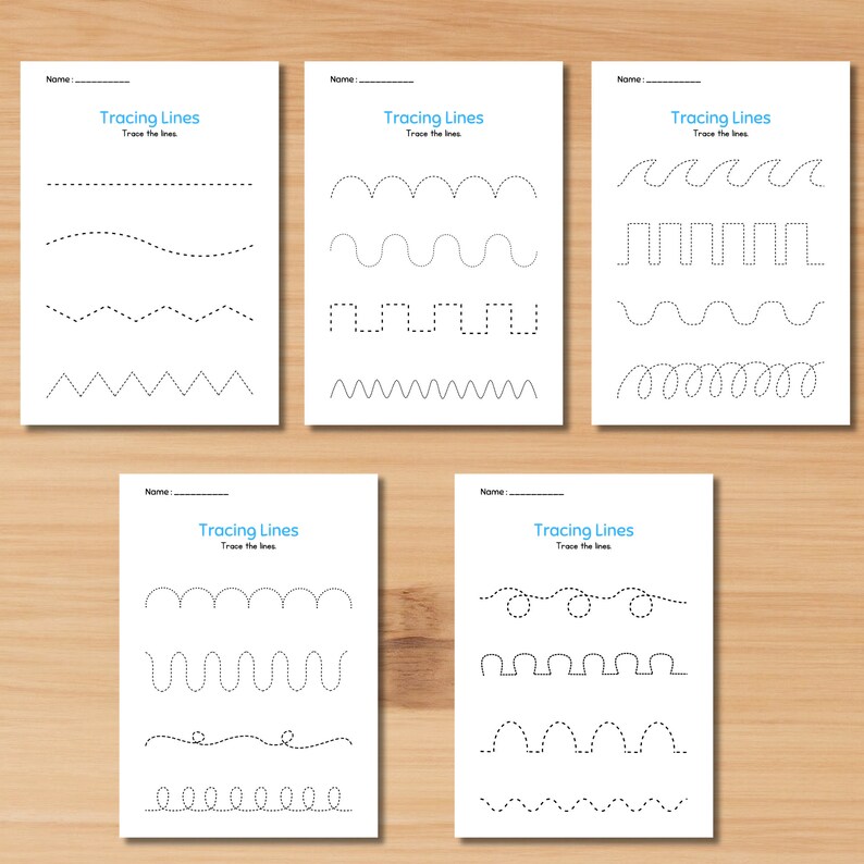 Preschool Tracing Lines and Coloring Shape Pages, Preschool Worksheets ...