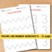 Preschool Tracing Lines, Number Tracing Activities , 1-10 Number ...