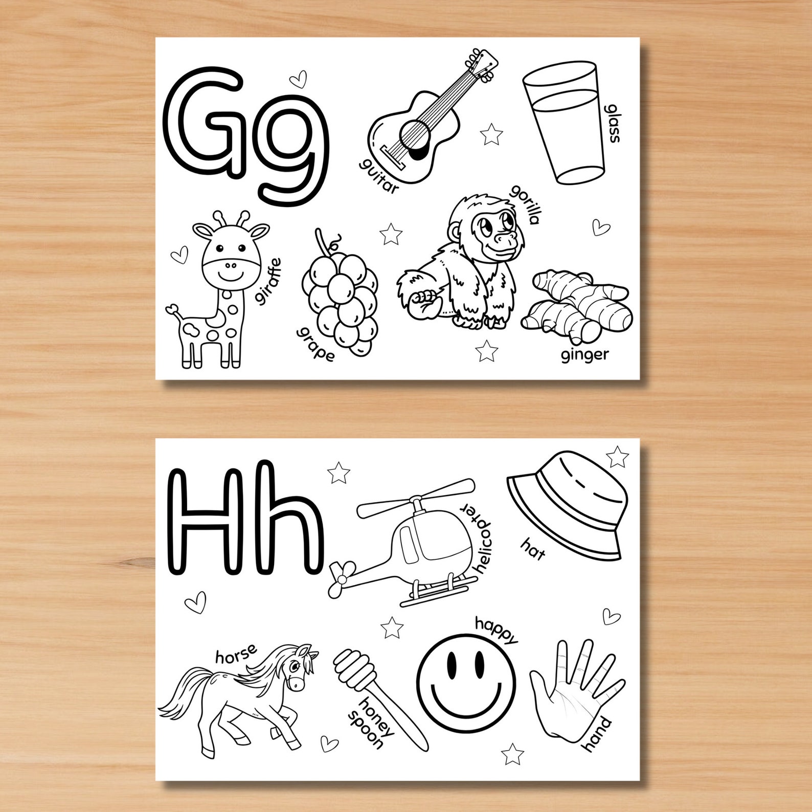 26 Printable Alphabet Coloring Pages, Toddler Activity, ABC Coloring ...