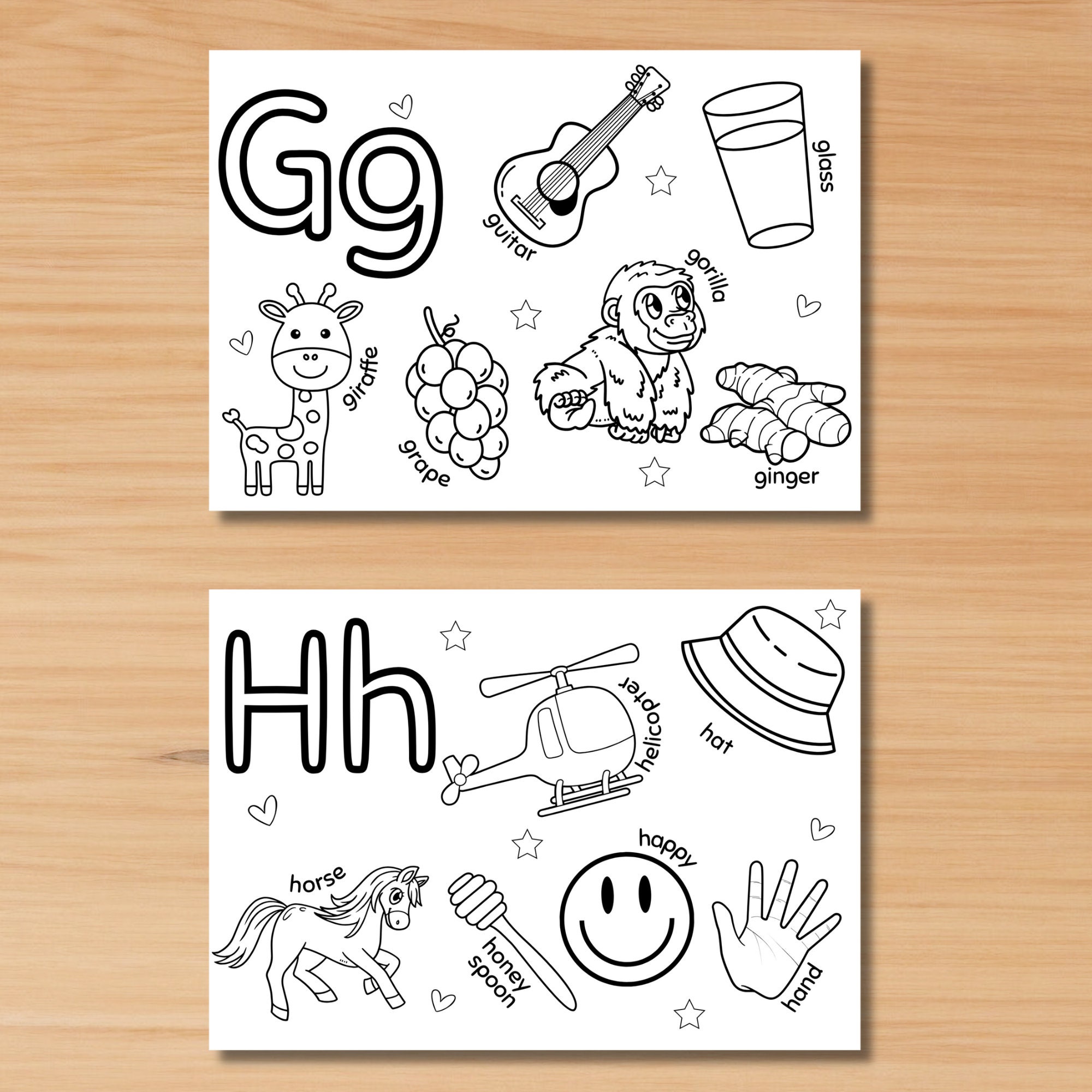 26 Printable Alphabet Coloring Pages, Toddler Activity, ABC Coloring ...