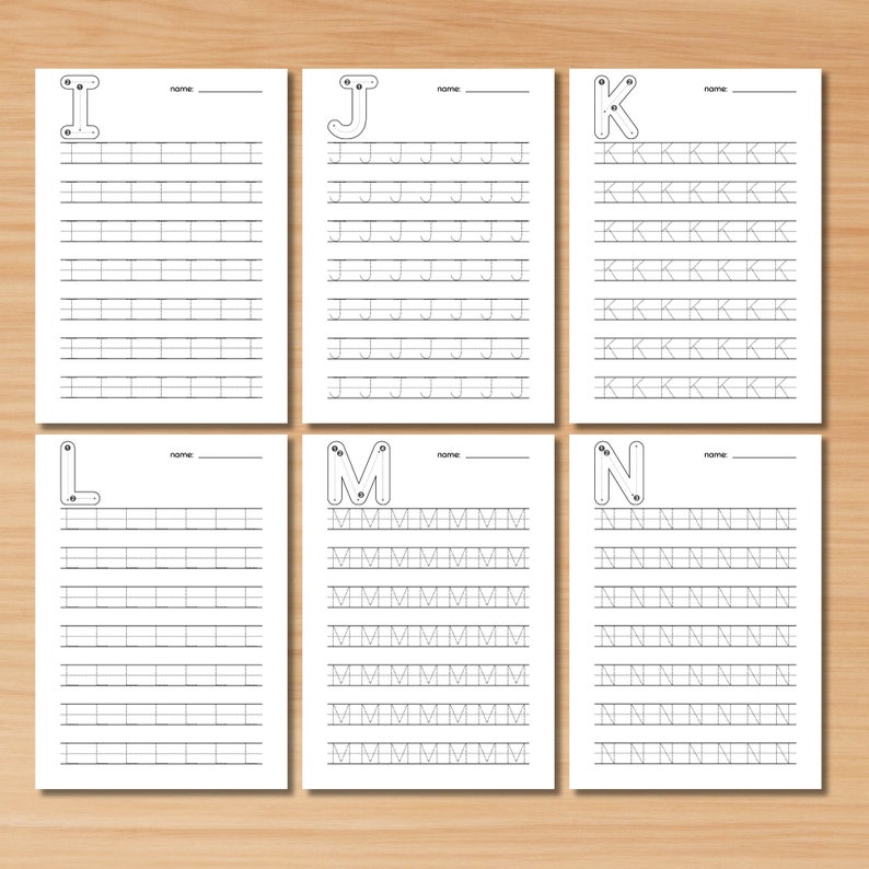 Alphabet Tracing Worksheets, Uppercase Letter Handwriting Practice, 26 ...