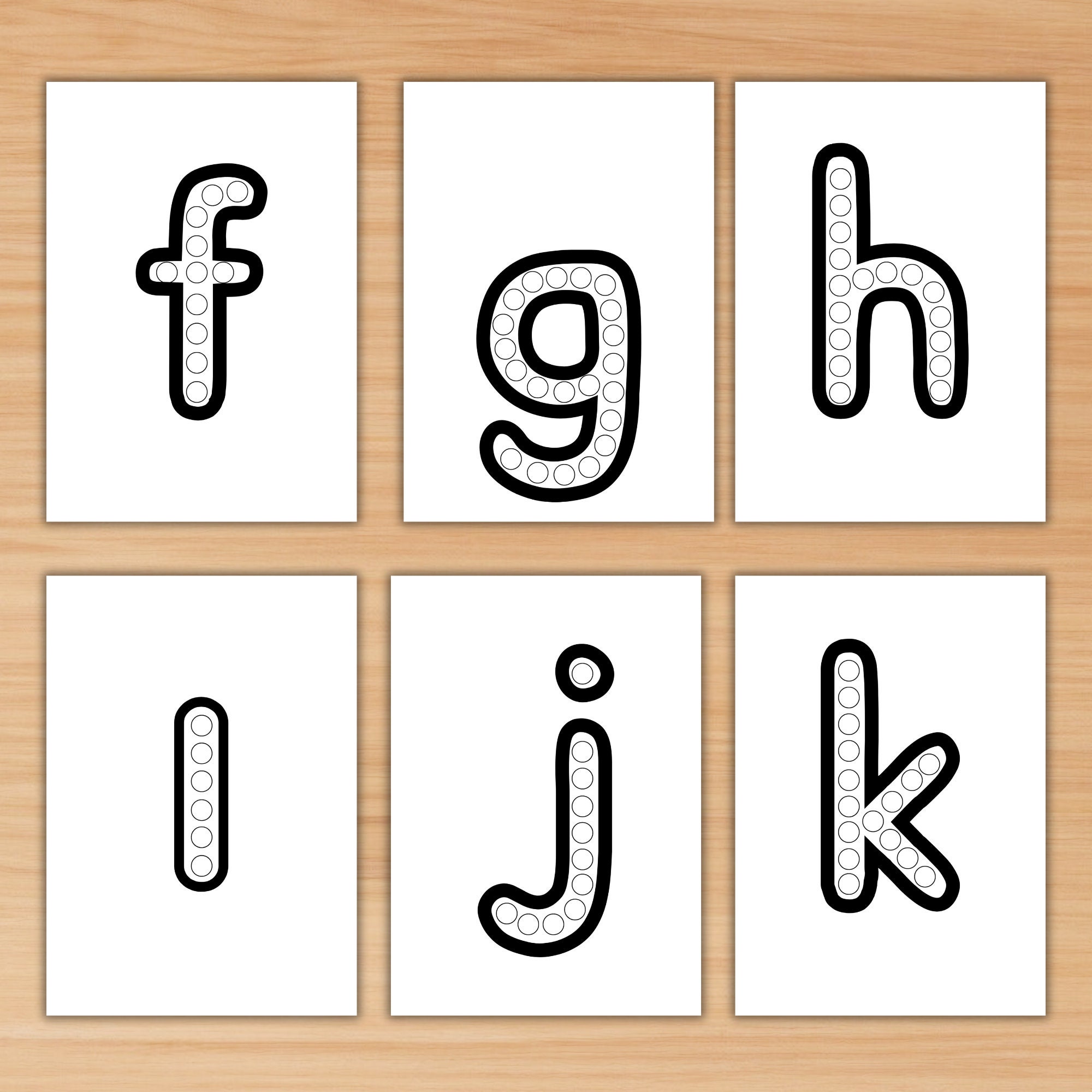 25 Alphabet Dot Marker Coloring Pages for Kids, Uppercase Lowercase ...