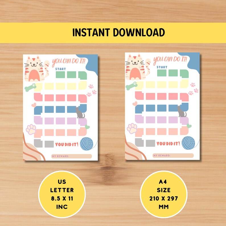 Printable Toddler Reward Chart, Reading Chart, Bedtime Routine Chart ...