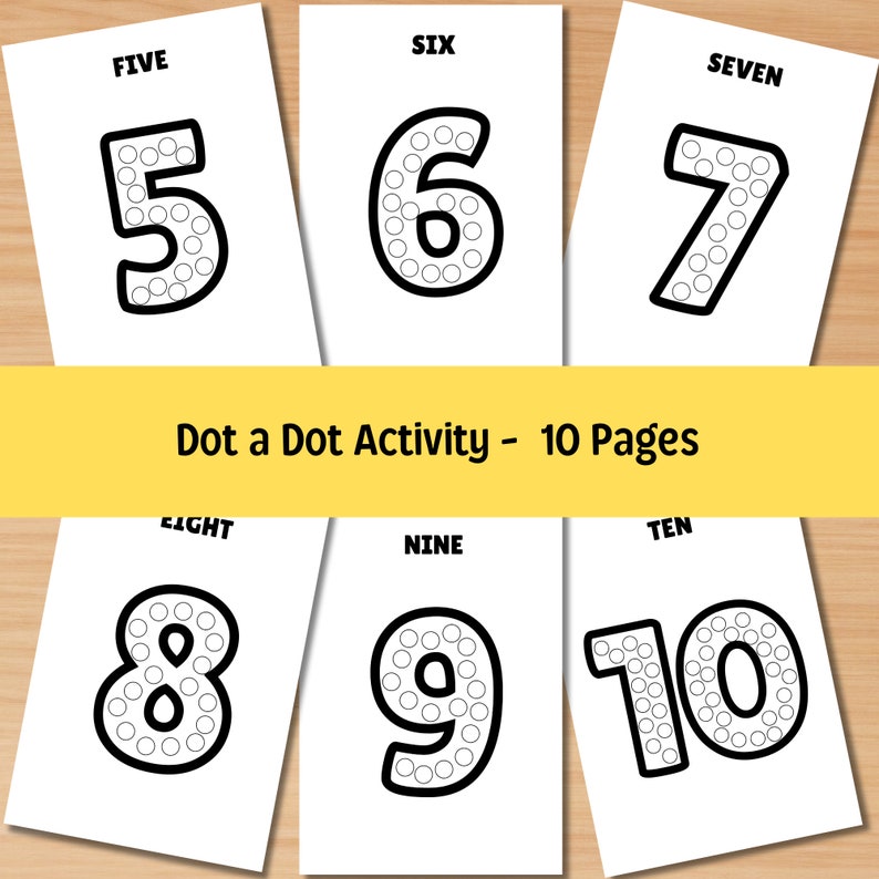 Numbers Dot Marker Coloring Book, Preschool Math Activity Pages, Do a ...