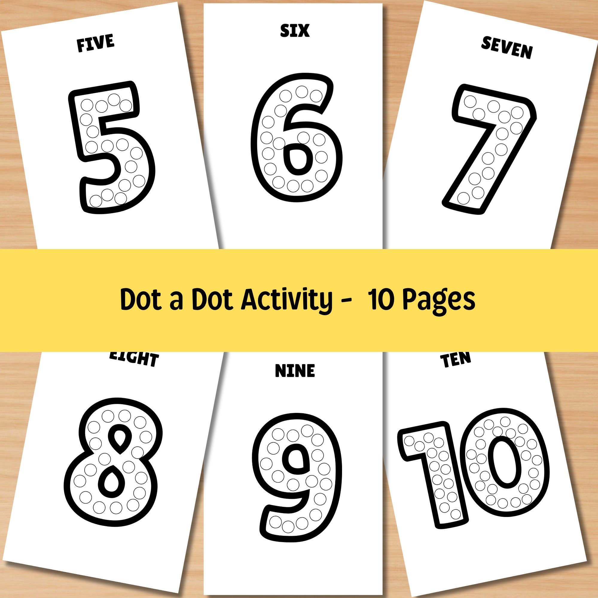 Numbers Dot Marker Coloring Book, Preschool Math Activity Pages, Do a ...