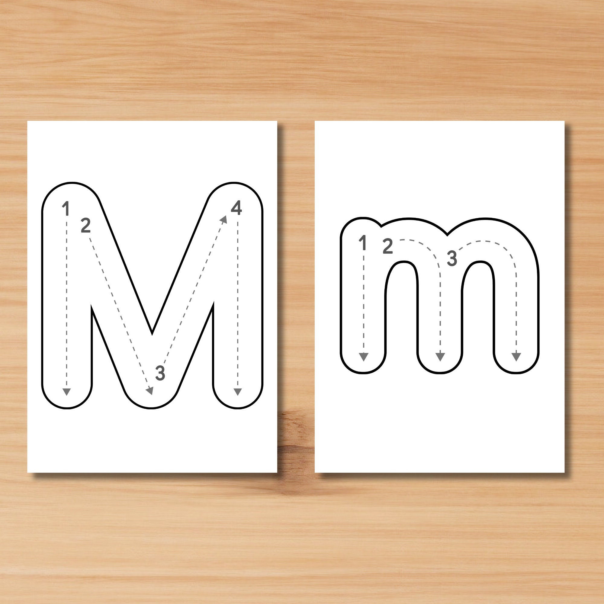 52 Uppecase and Lowercase Letters Tracing Worksheets, Alphabet Tracing ...