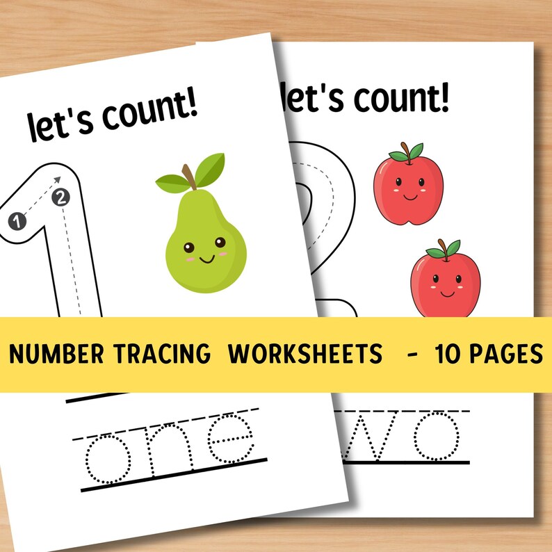 Preschool Number Tracing Line Worksheets, Pre-k Math Worksheets, Learn ...
