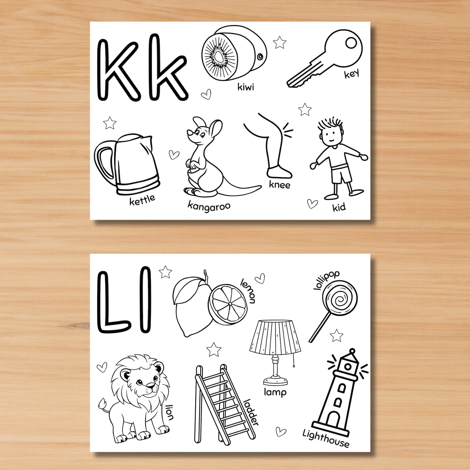 26 Printable Alphabet Coloring Pages, Toddler Activity, ABC Coloring ...